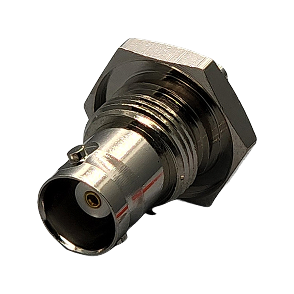 BNC Female Bulkhead Rear Mount Connector Crimp Coax 1.13mm, 1.32mm, 1.