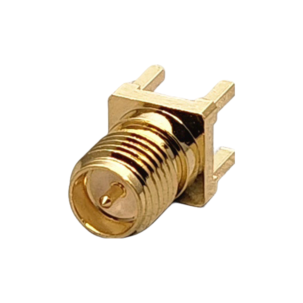 Reverse Polarity SMA Female Connector Solder Attachment PCB Through Ho